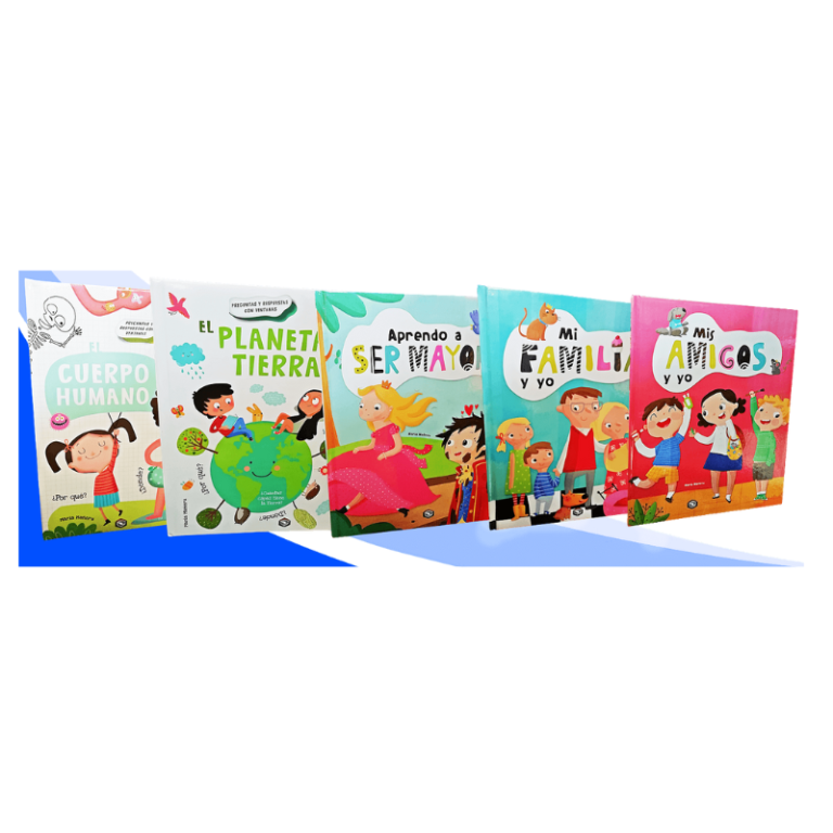 COLECCION DE CUENTOS, PREGUNTAS Y RESPUESTAS CON VENTANAS 5 TOMOS - Programa Educativo Nacional