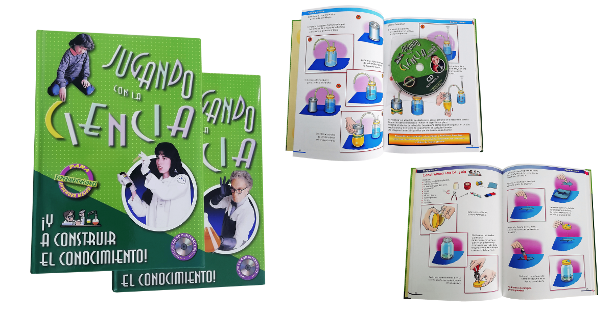 LIBRO INFANTIL DE EXPERIMENTOS CIENTÍFICOS PARA NIÑOS 2 TOMOS 1 CD ...